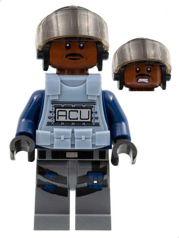 ACU Trooper (Male, Dark Flesh, Vest) - LEGO Jurassic World Minifigure ...