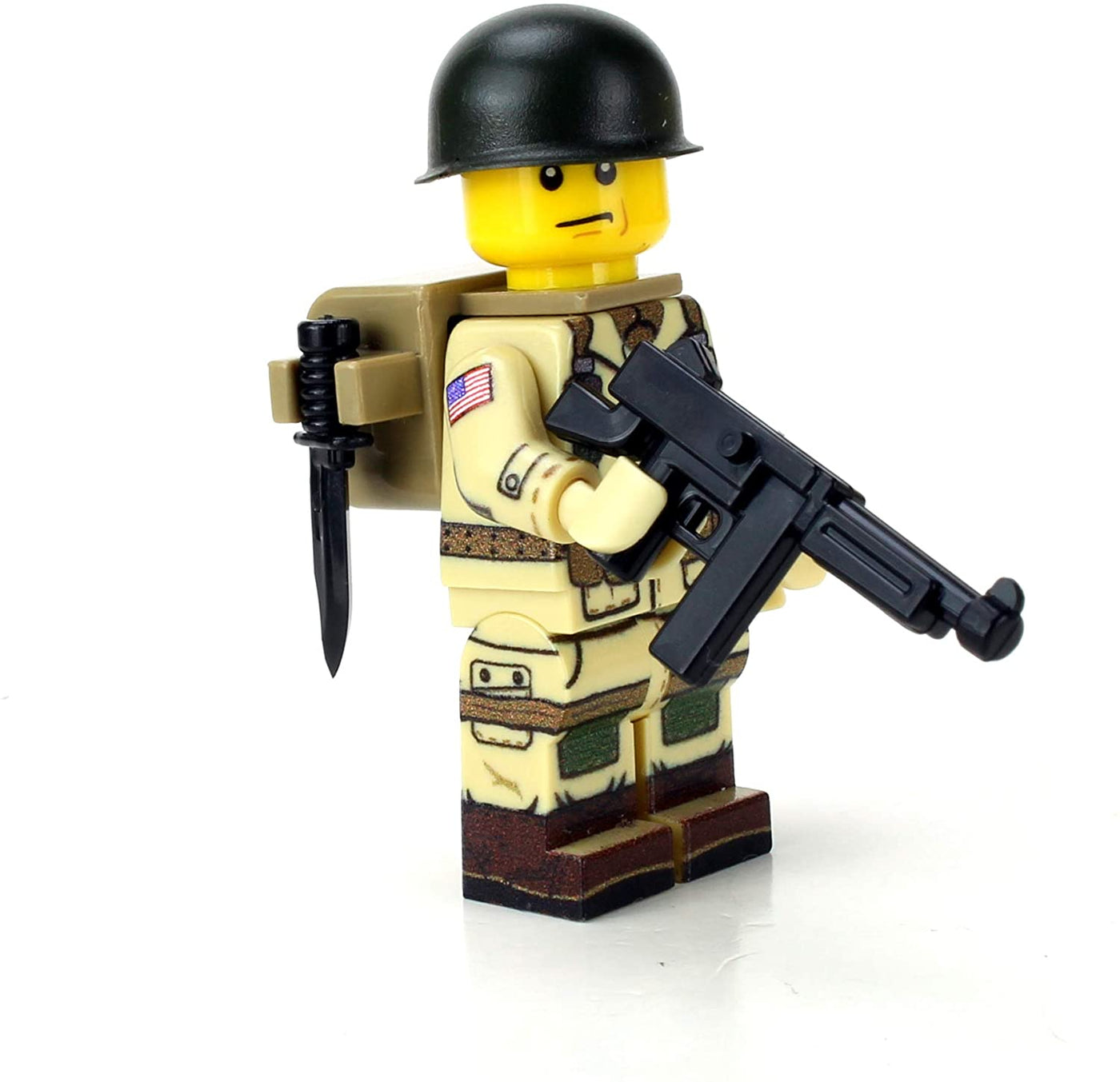 WW2 U.S. Army 82nd Airborne Paratrooper Minifig made with LEGO parts ...