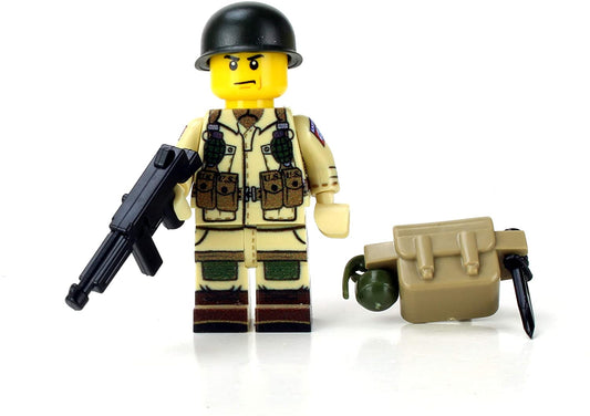 WW2 U.S. Army 82nd Airborne Paratrooper Minifig made with LEGO parts ...
