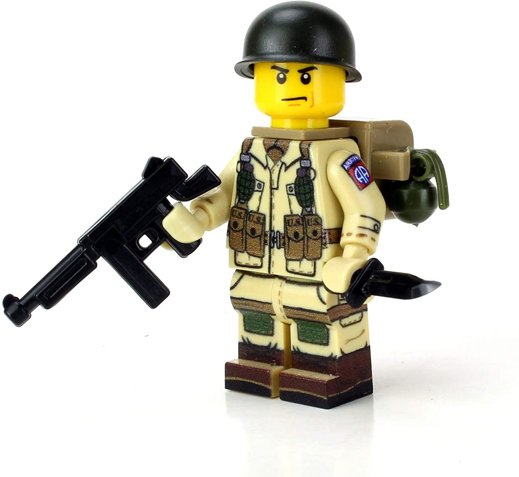 WW2 U.S. Army 82nd Airborne Paratrooper Minifig made with LEGO parts ...