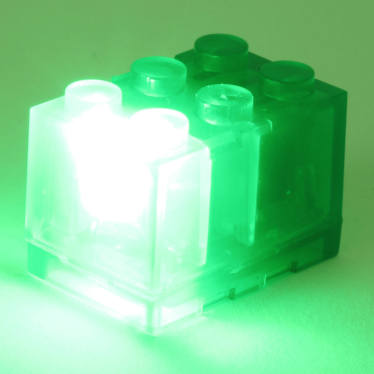 Green Light-Up 2x3 Brick (Green Light) - Compatible w/ LEGO – The Brick ...