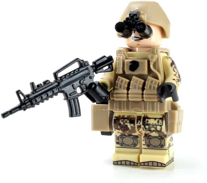 Marine Corps Infantry Desert MARPAT Soldier Minifig made with LEGO par ...