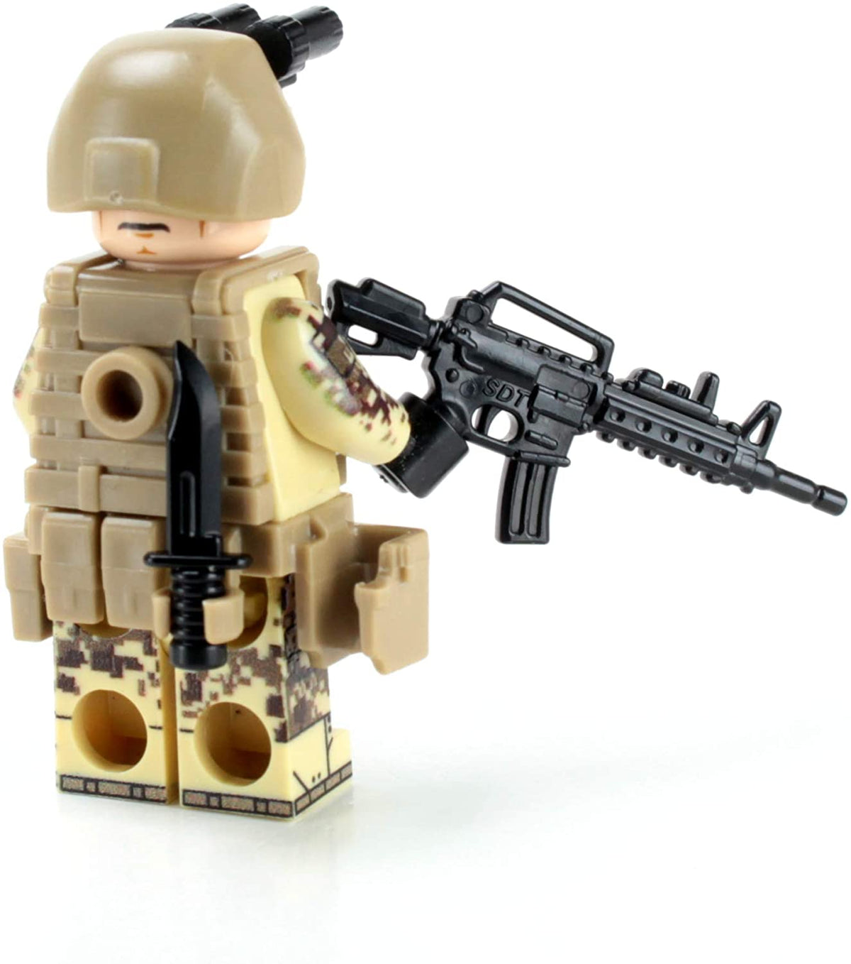 Marine Corps Infantry Desert MARPAT Soldier Minifig made with LEGO par ...