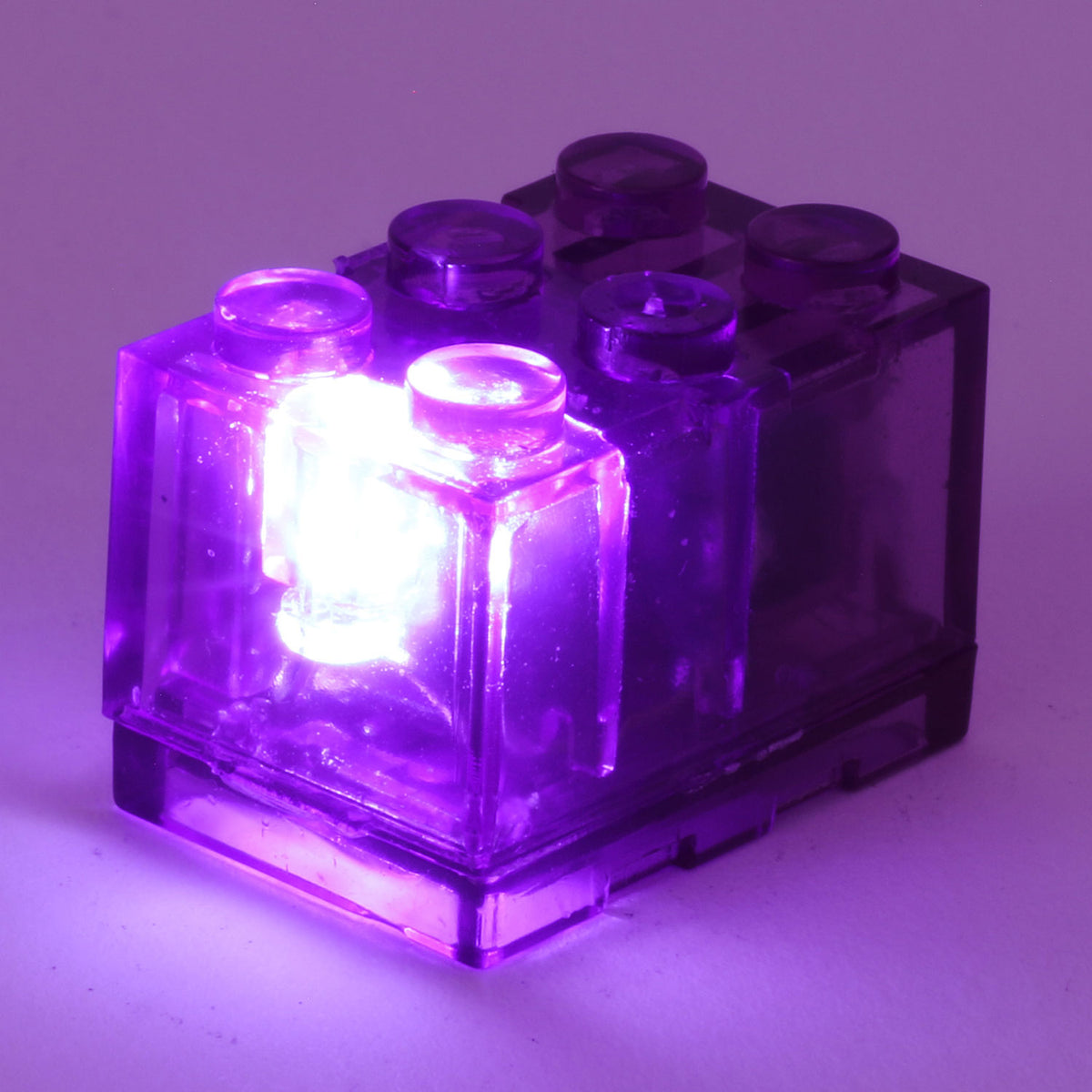 Purple Light-Up 2x3 Brick (Purple Light) - Compatible w/ LEGO – The ...
